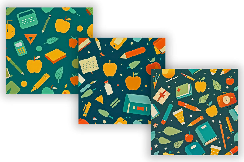 Retro Classroom Chalkboard SEAMLESS Pattern, back to school - So Fontsy