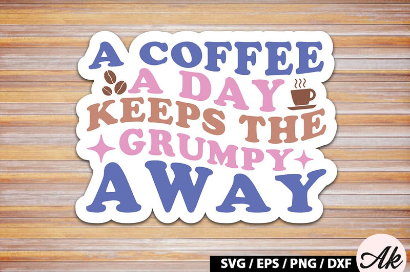 Retro Coffee Sticker SVG Bundle - So Fontsy