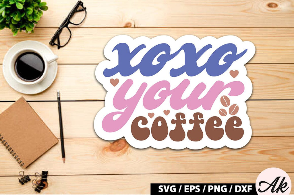 Retro Coffee Sticker SVG Bundle - So Fontsy