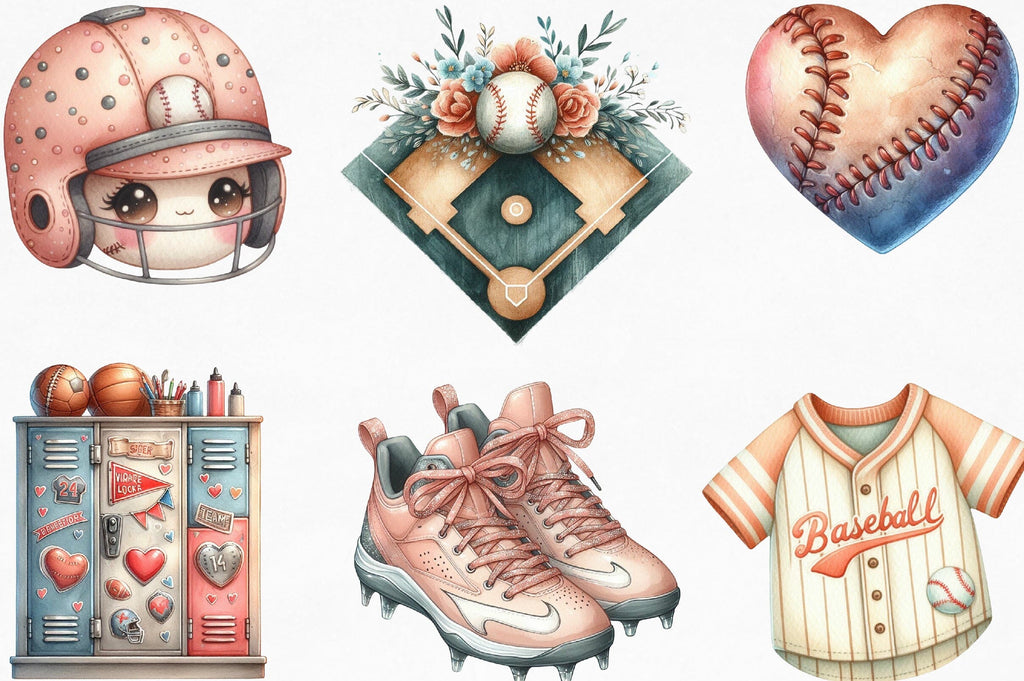 Retro Girly Baseball Sublimation - So Fontsy
