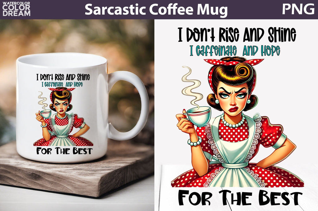 Retro Housewife Mug | Sarcastic Coffee Mug Quotes - So Fontsy
