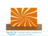Retro Style SVG Card twist sun burst design - So Fontsy