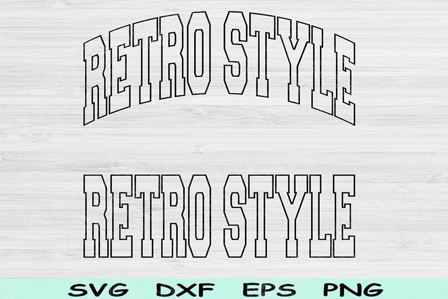 Retro Style Svg Dxf Cut Files, Retro Style Png, Vintage Svg Files For ...