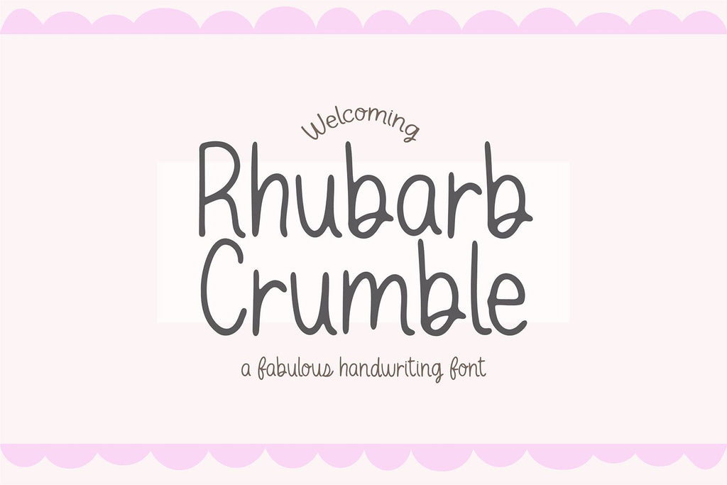 Rhubarb Crumble Feminine Cute Handwriting Font - So Fontsy