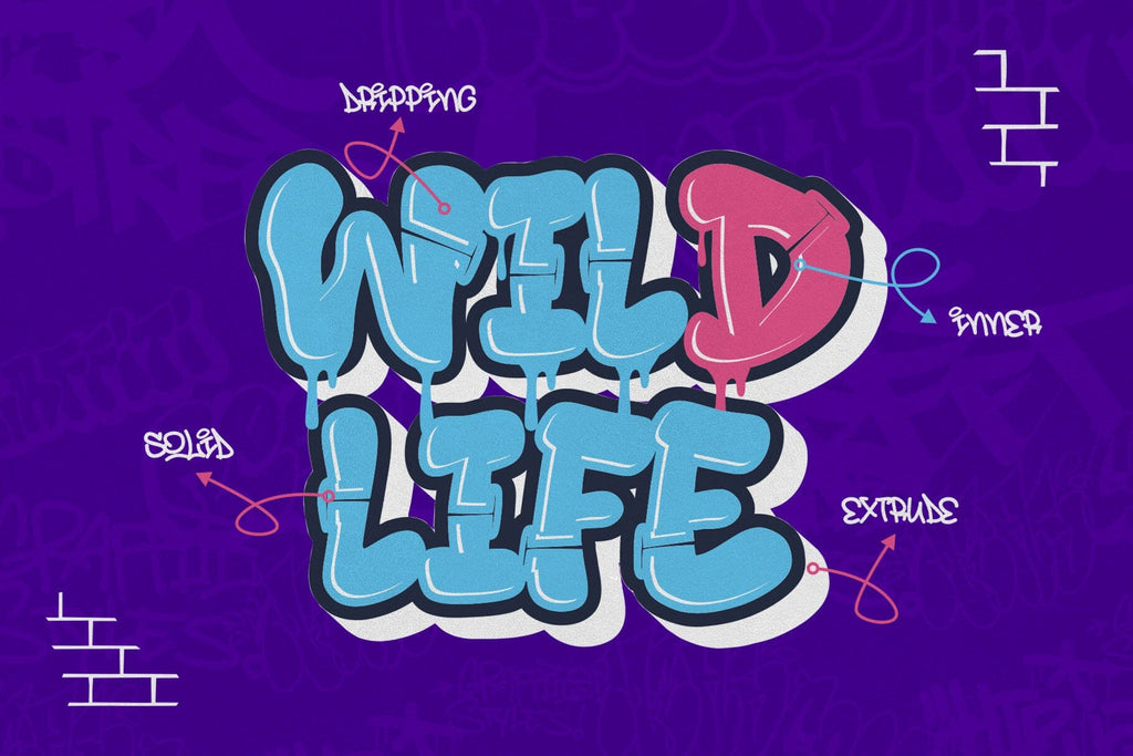 Rift Punk – Bold Street Graffiti Font with 3D Layers and Drip Effect ...