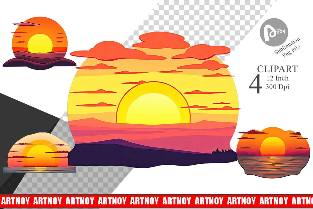 Rising Sun Clipart - So Fontsy