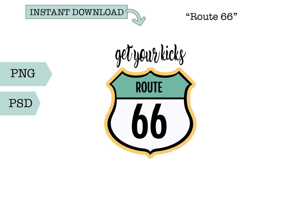 Road Sign SVG/Sublimation-Route 66 - So Fontsy