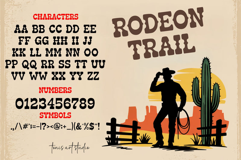 Rodeo Font Bundle | Western Display Serif Font Duo Pack - So Fontsy