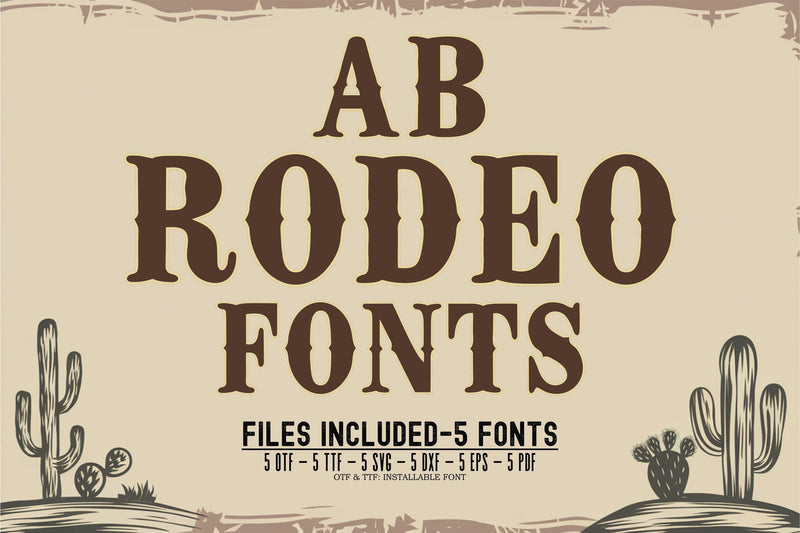 Rodeo Font SVG Bundle | Cowboy Alphabet | Western Font OTF | Rodeo Out ...