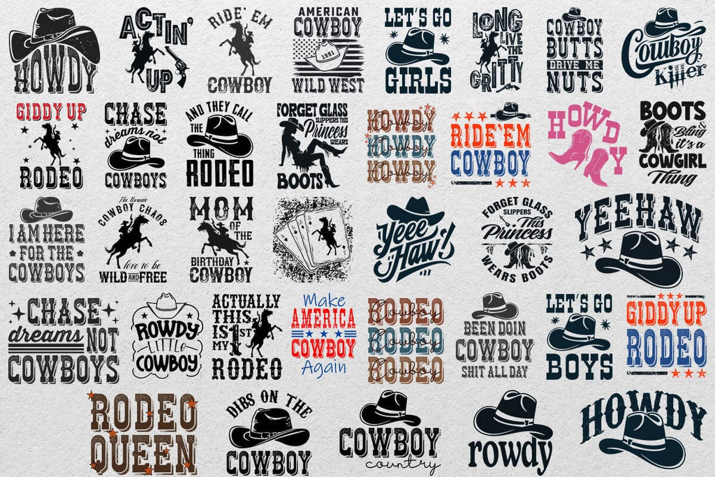 Rodeo SVG Bundle,Cowboy Svg Bundle,Horse Rider SVG,Western Bundle Svg ...