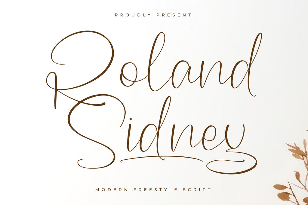Roland Sidney - Modern Freestyle Script - So Fontsy