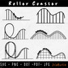 Roller Coaster Svg, Adventure SVG, Theme Park SVG, Construction Svg ...
