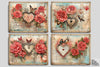 Romantic Valentine Birds Digital Junk Journal Double Pages - So Fontsy