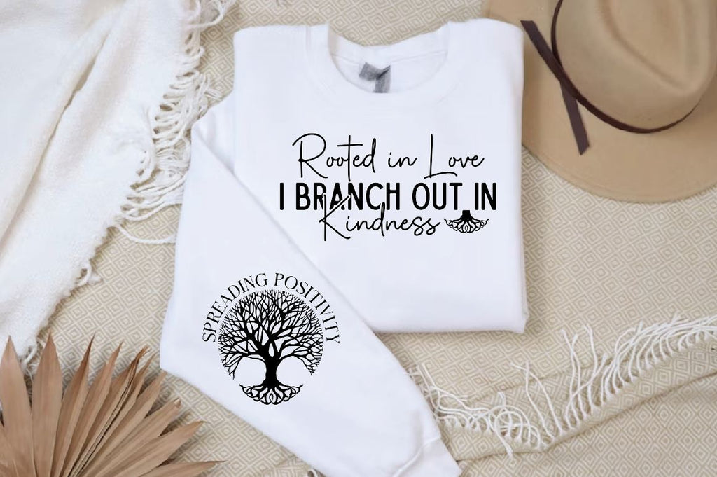Rooted in Love I Branch Out in Kindness Sleeve SVG Design, Christian ...