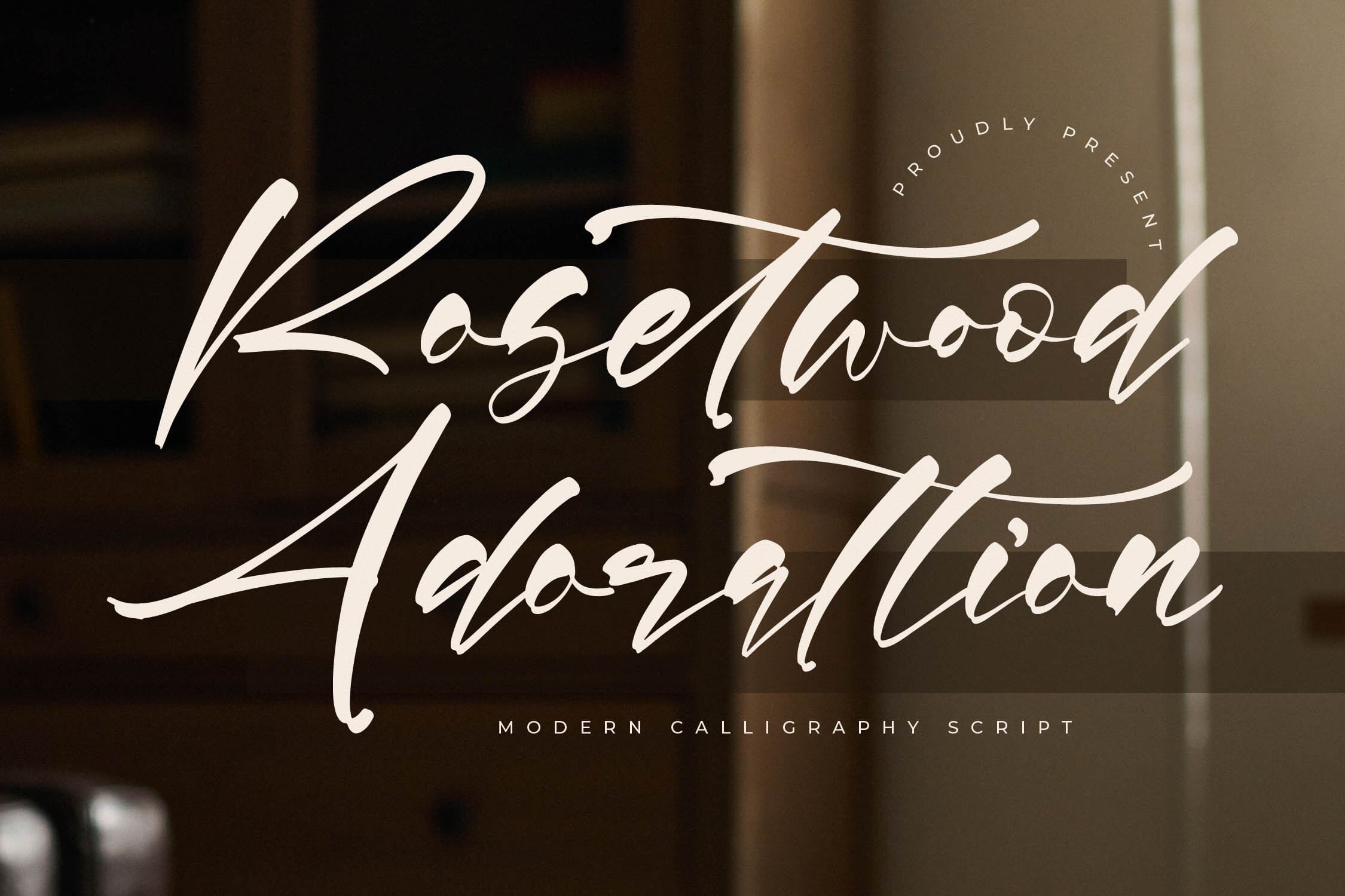 Rosetwood Adorattion - Modern Calligraphy Script - So Fontsy
