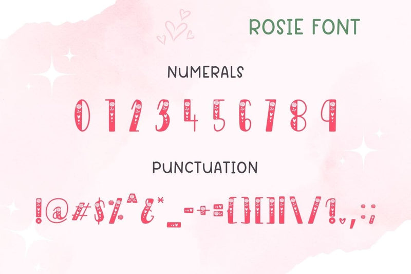 Rosie - Cute Display Font - So Fontsy
