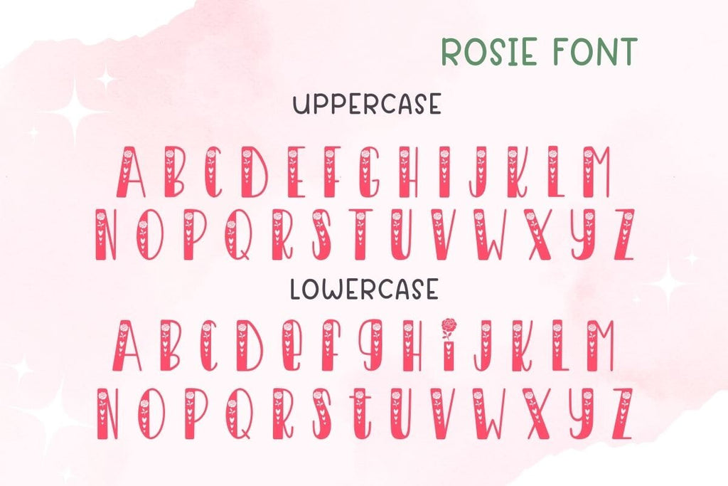 Rosie - Cute Display Font - So Fontsy