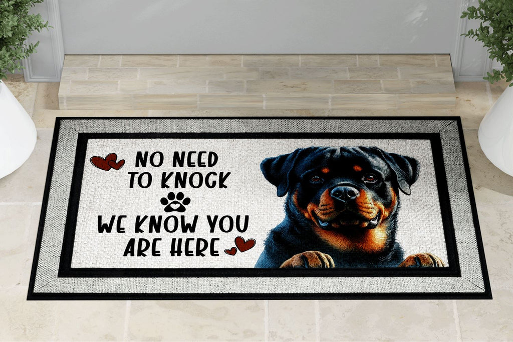 Rottweiler Welcome Doormat Sublimation Design - So Fontsy