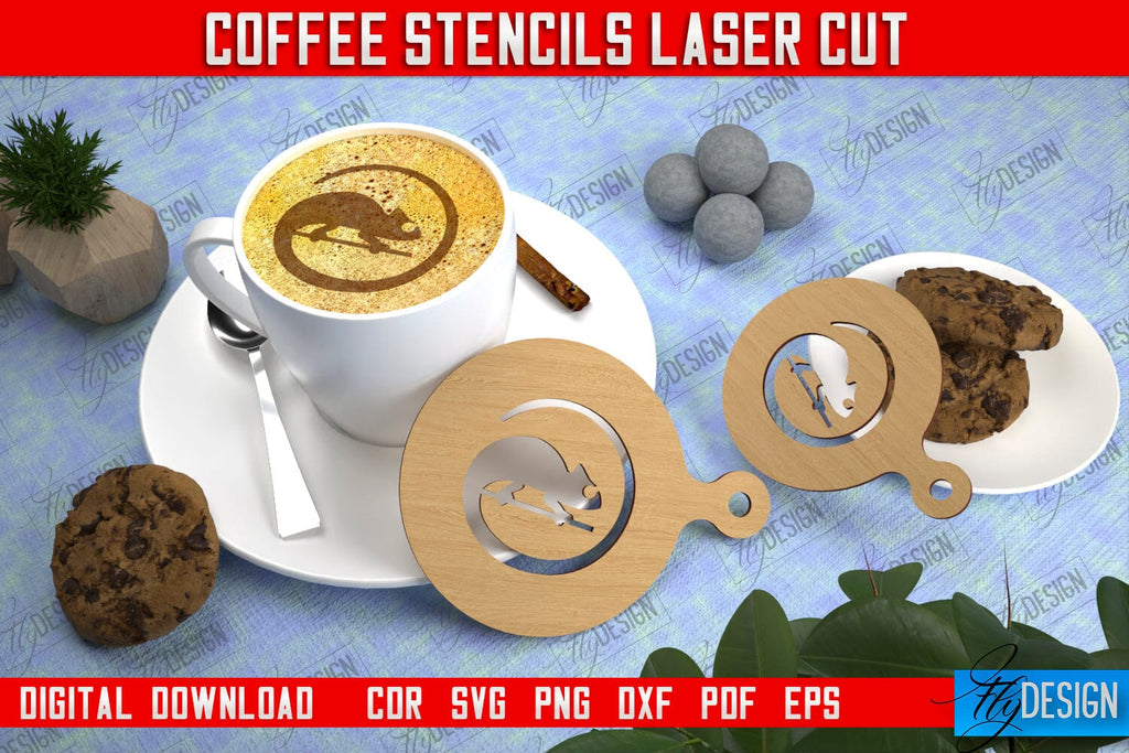 Round Coffee Stencil | Cappuccino | Latte Art | Pattern on Coffee ...