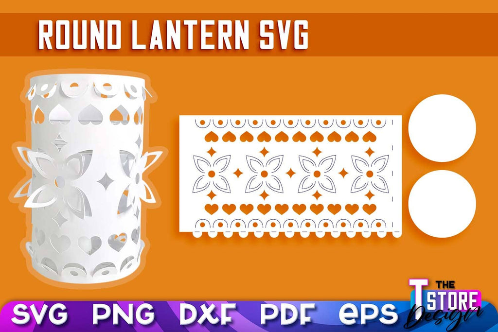 Round Lantern Papercut SVG | Paper Lantern SVG | Night Light Design ...