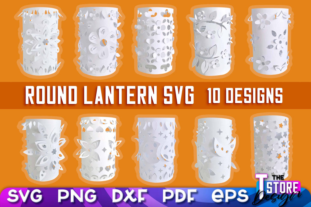 Round Lantern Papercut SVG | Paper Lantern SVG | Night Light Design ...