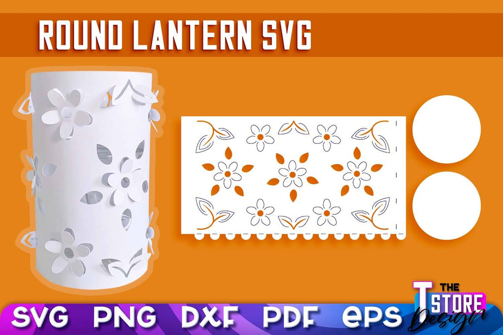 Round Lantern Papercut SVG | Paper Lantern SVG | Night Light Design ...