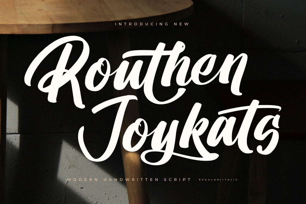 Routhen Joykats - Modern Handwritten Script - So Fontsy