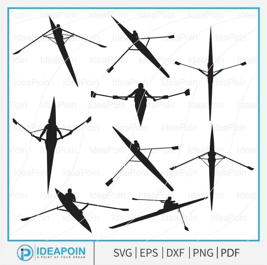 Rowing SVG, Rowing SVG Bundle, Rowing Oar Svg, Rowing Silhouette, kayak ...