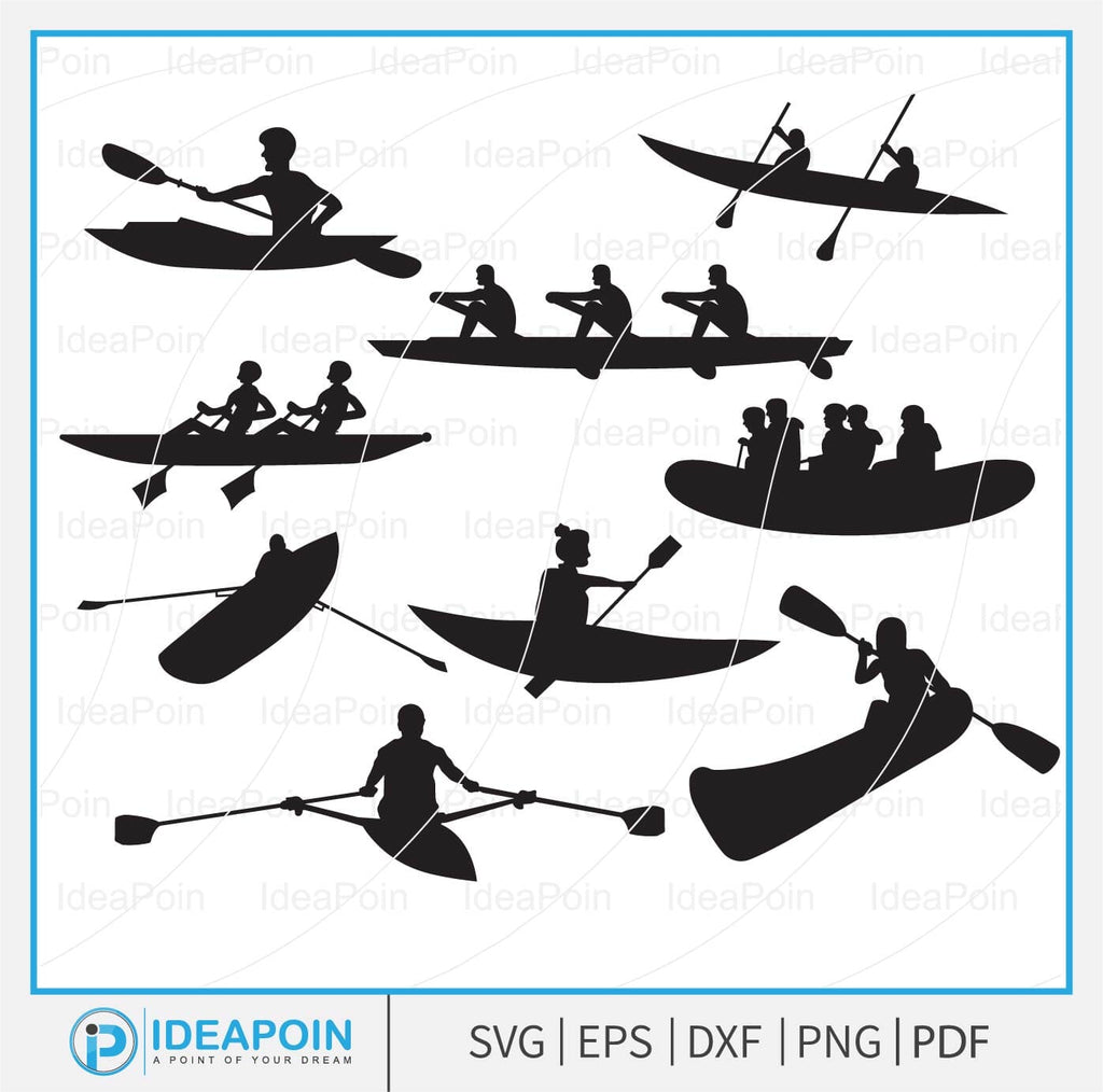Rowing SVG, Rowing SVG Bundle, Rowing Oar Svg, Rowing Silhouette, kayak ...