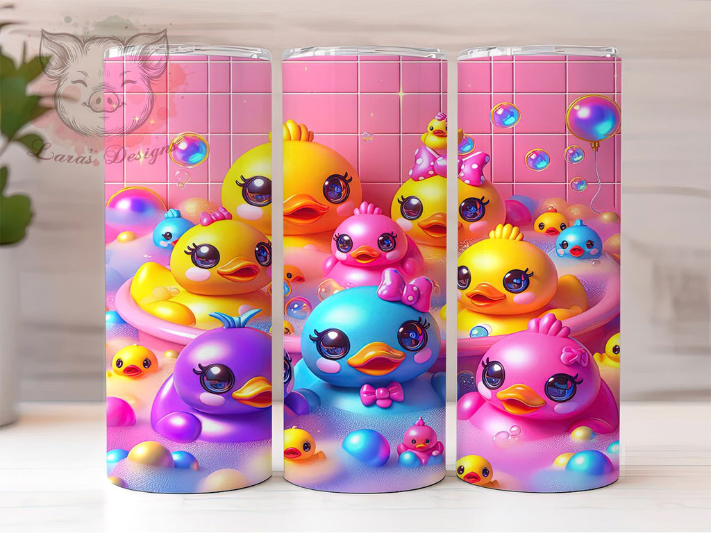 Rubber Ducky Playful Bath Tumbler, 20oz Tumbler Wrap, Cute Duck Tumbler ...