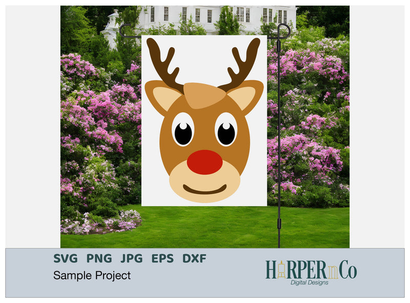 Rudolf Red Nosed Reindeer SVG PNG Cut EPS File - So Fontsy