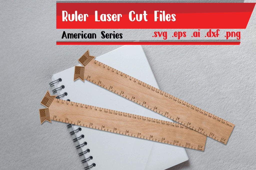 Ruler Laser Cut - America Series - So Fontsy