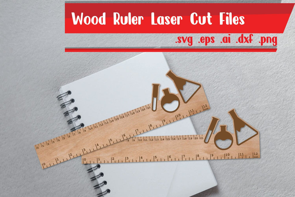 Ruler Laser Cut - Wooden Ruler - So Fontsy