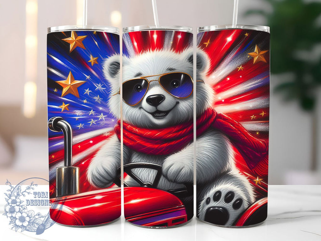 Rustic Bear Tractor Farm Life Tumbler, Farm Life Cup, Country Bear Wrap ...