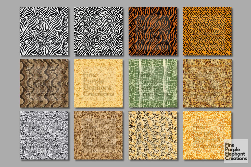 Safari Animal Print Digital Paper | African Wildlife Sublimation - So ...