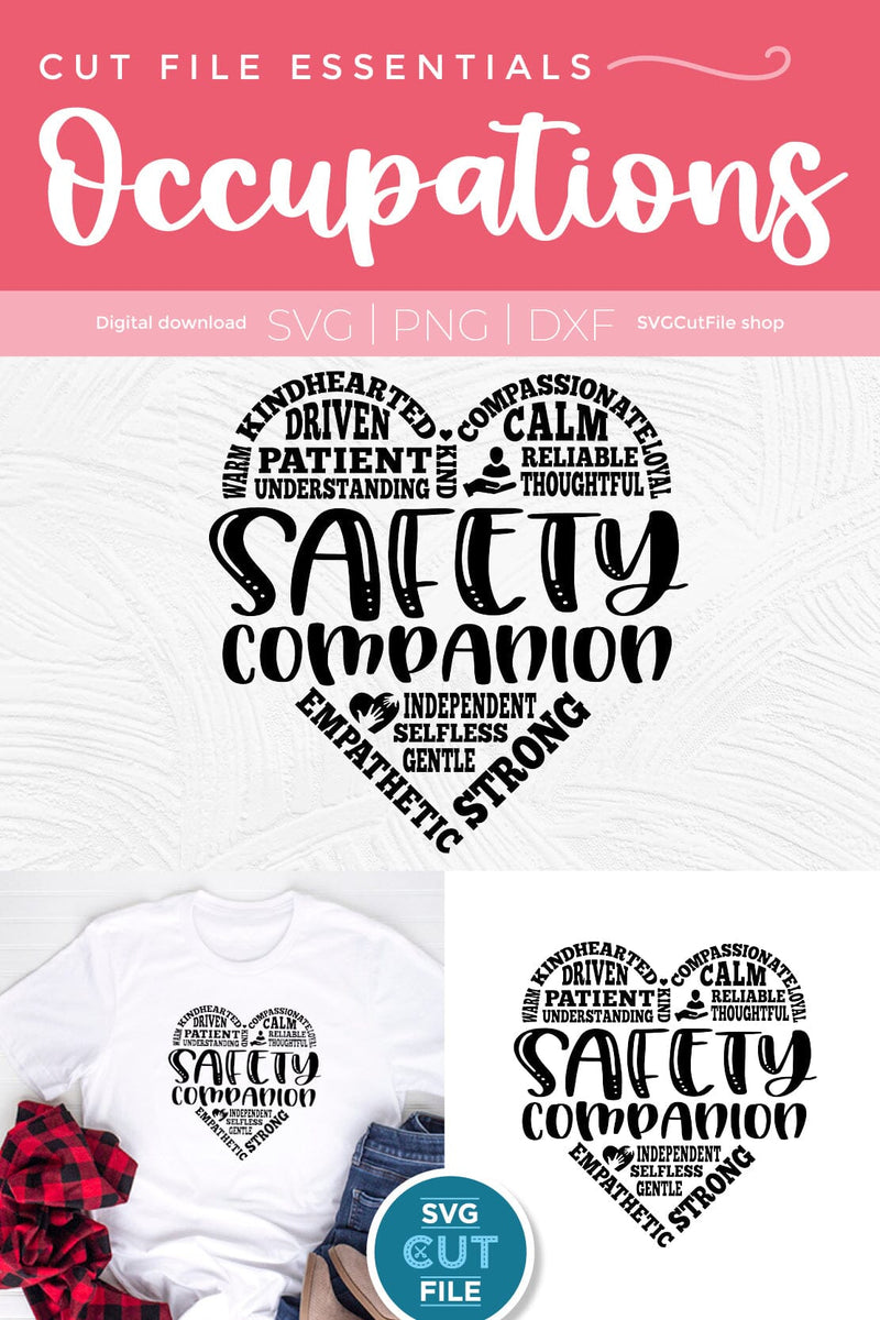 Safety Companion svg with subway art heart - So Fontsy