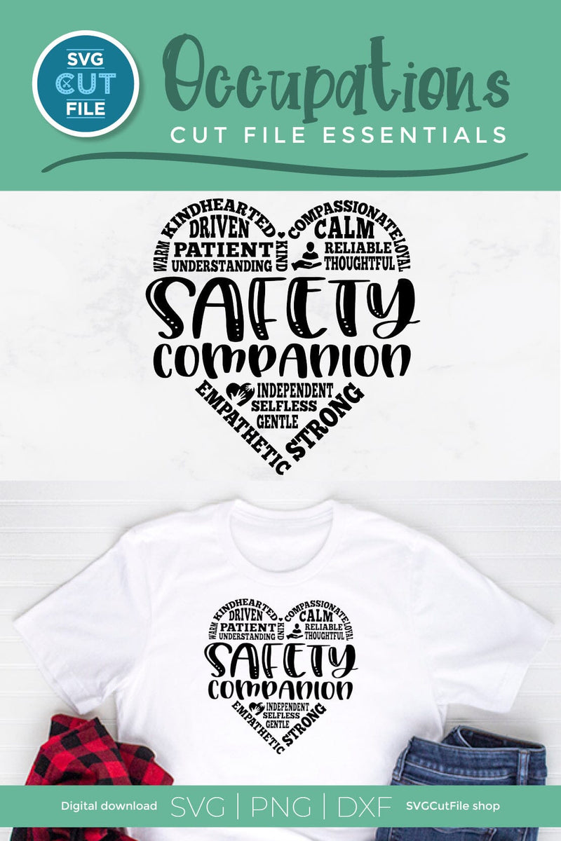 Safety Companion svg with subway art heart - So Fontsy