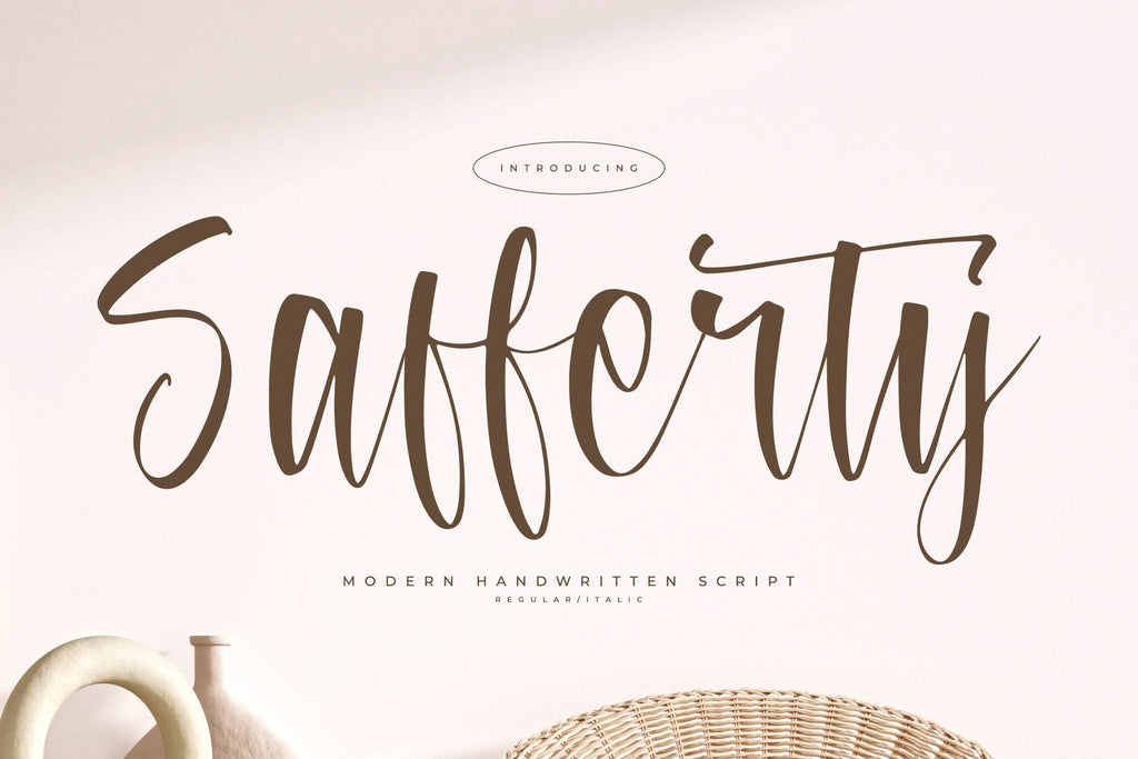 Safferty - Modern Handwritten Script - So Fontsy
