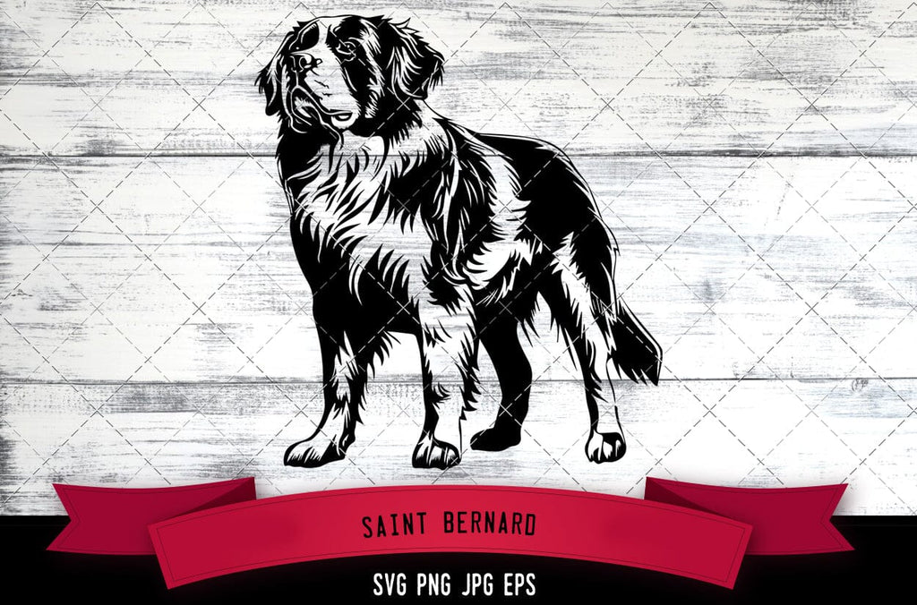 Saint Bernard SVG, Dog SVG, Logo - Digital Download with Commercial ...
