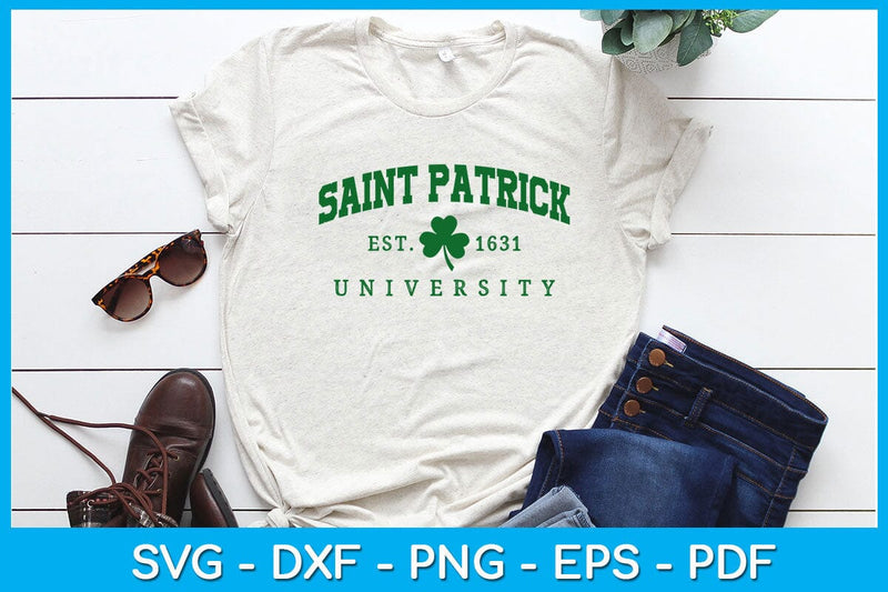 Saint Patrick University SVG PNG PDF Cut File - So Fontsy