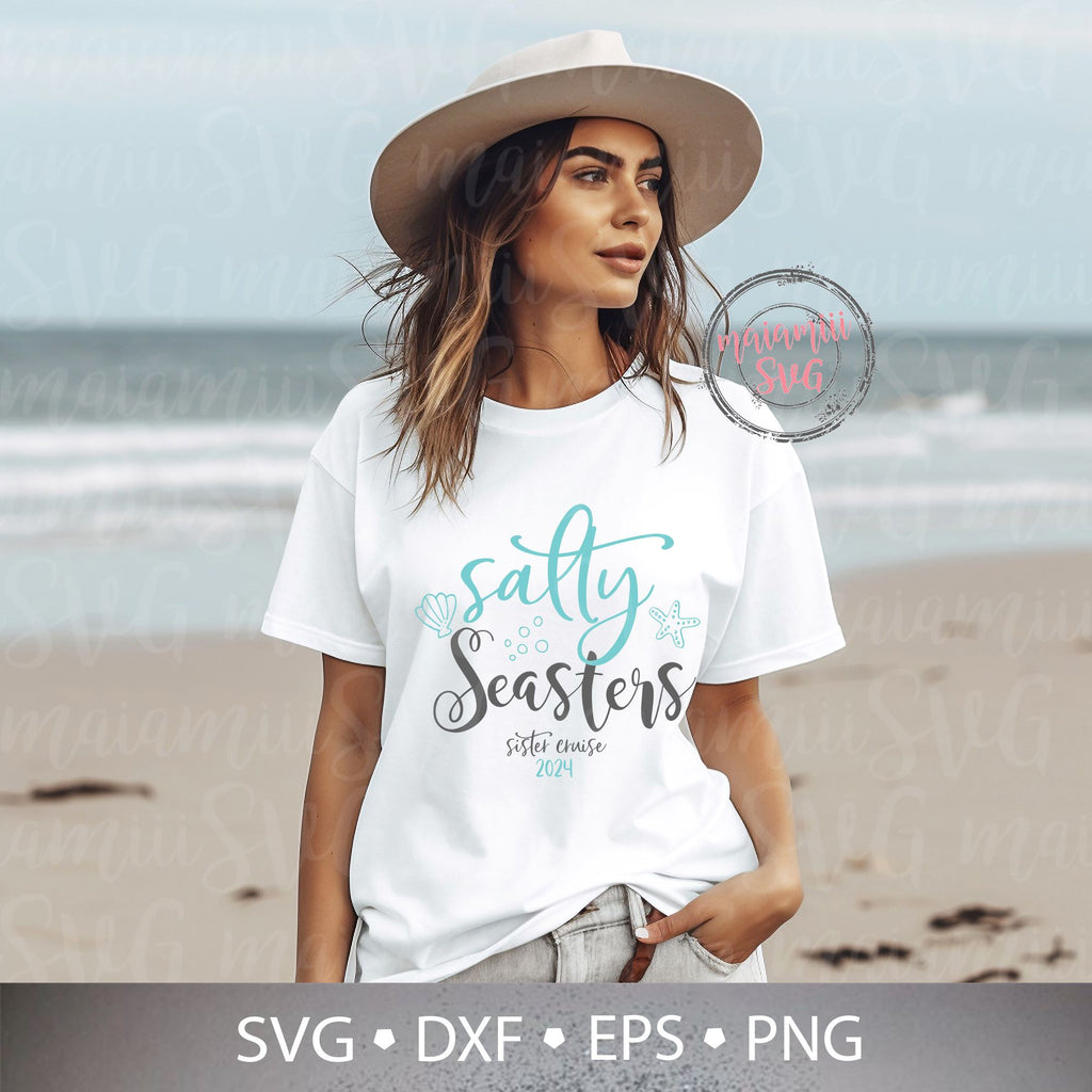 Salty Seasters Svg, Funny Svg, Summer Cruise Svg, Beach Svg, Vacation ...