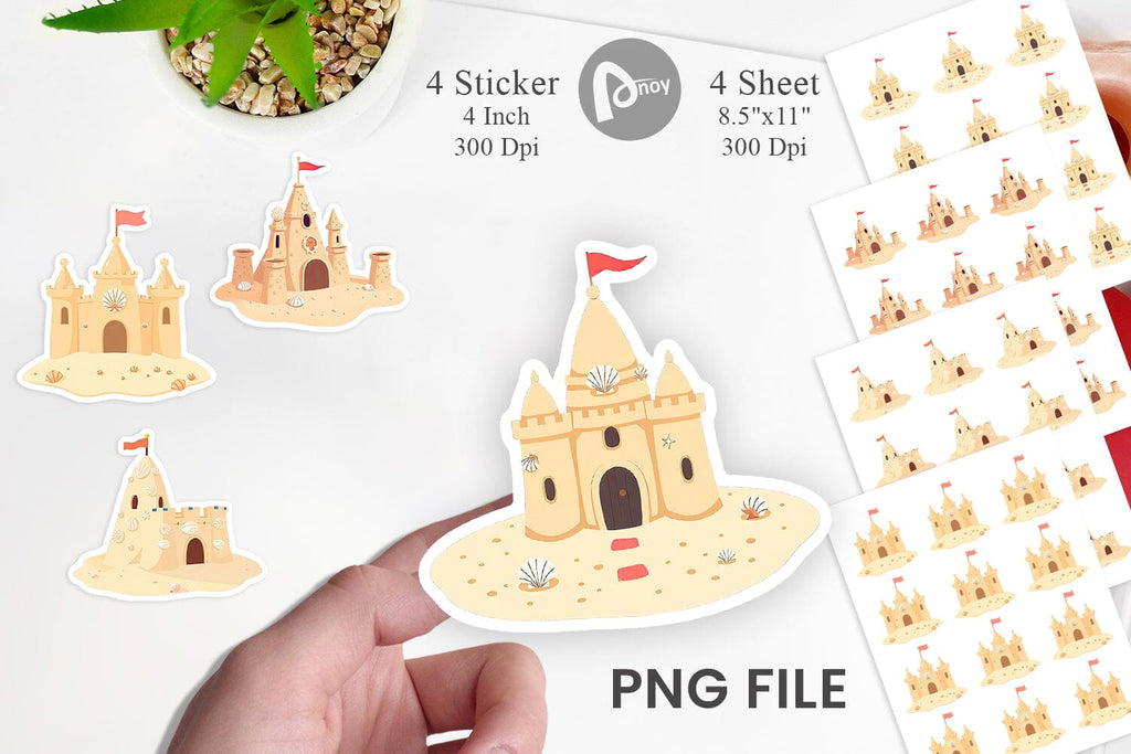 Sandcastle Sticker - So Fontsy