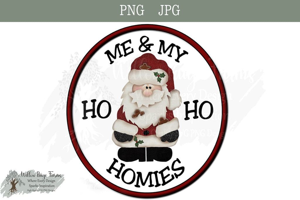 Santa Claus with Gingerbread Men – "Me & My Ho Ho Homies" Original Han ...