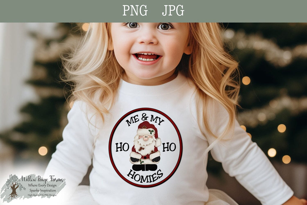 Santa Claus with Gingerbread Men – "Me & My Ho Ho Homies" Original Han ...