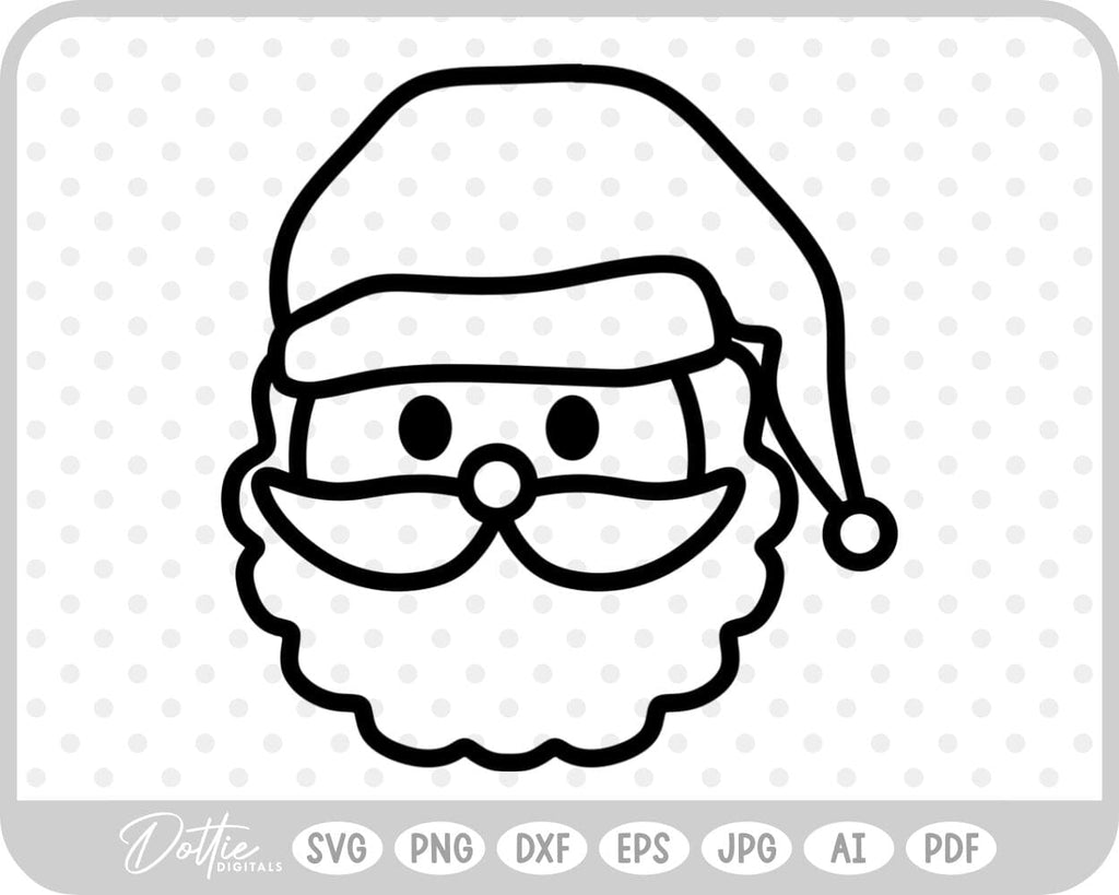 Santa Father Christmas Face - So Fontsy