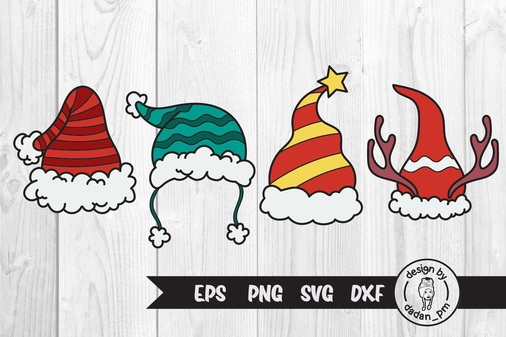 Santa Hat Svg, Christmas Hat Svg, Elf Hat Svg - So Fontsy
