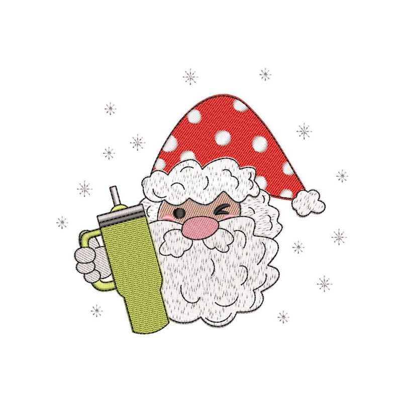 Santa Machine Embroidery Design, 3 sizes, Instant Download - So Fontsy