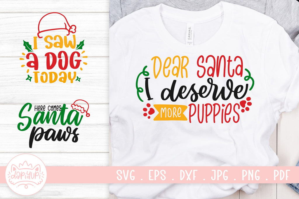 Santa Paws Quotes SVG Cut File - So Fontsy