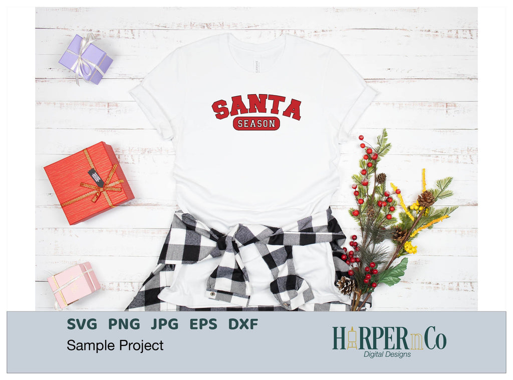 Santa Season SVG PNG Cut EPS File - So Fontsy