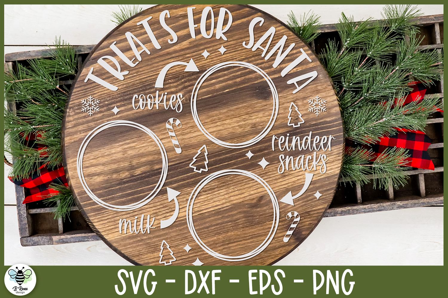 Santa Tray SVG | Treats for Santa Plate SVG | Christmas SVG - So Fontsy